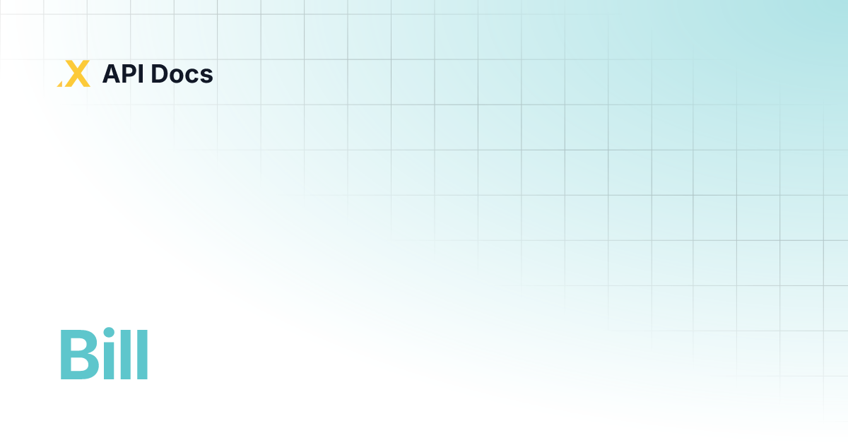 Bill Api Docs